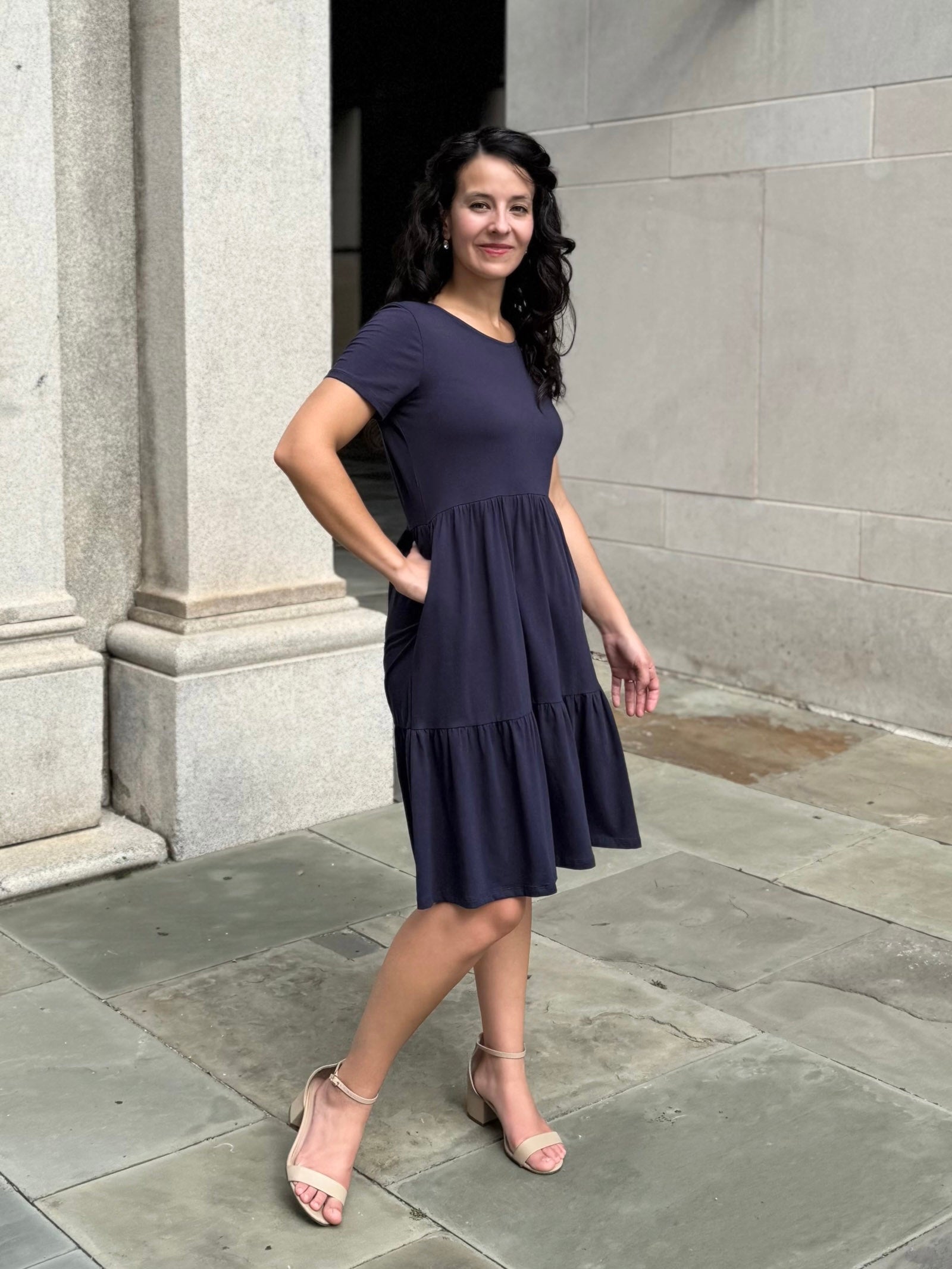 ARIA dress in Navy – Elegantees