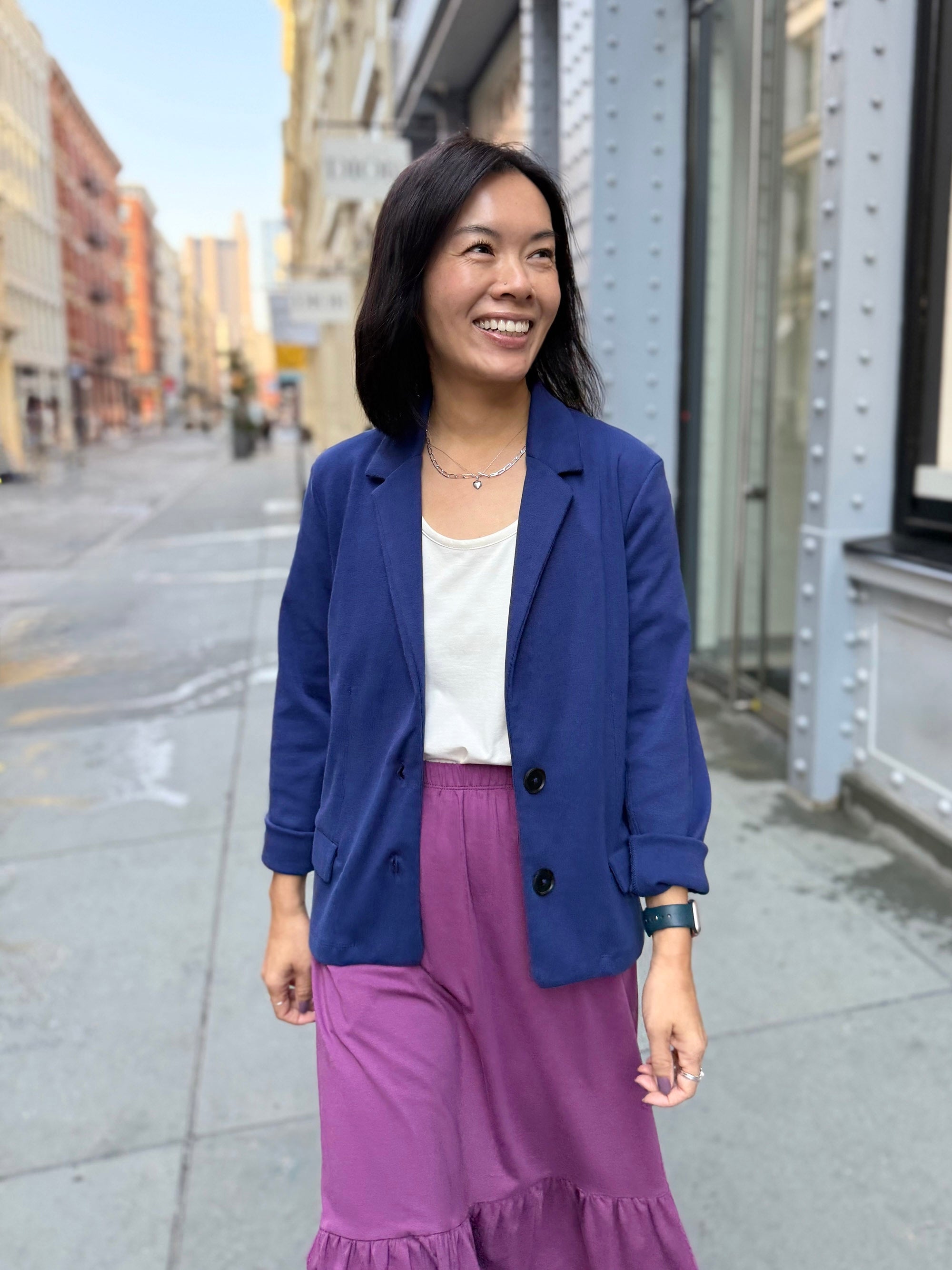 OCTAVIA blazer in Bright Navy – Elegantees