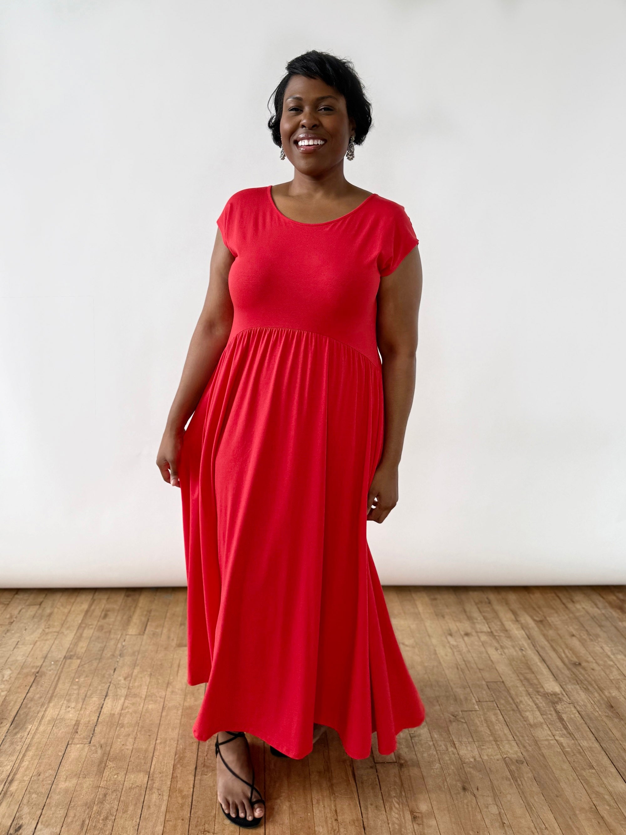 DEBORAH dress in Bright Ruby – Elegantees