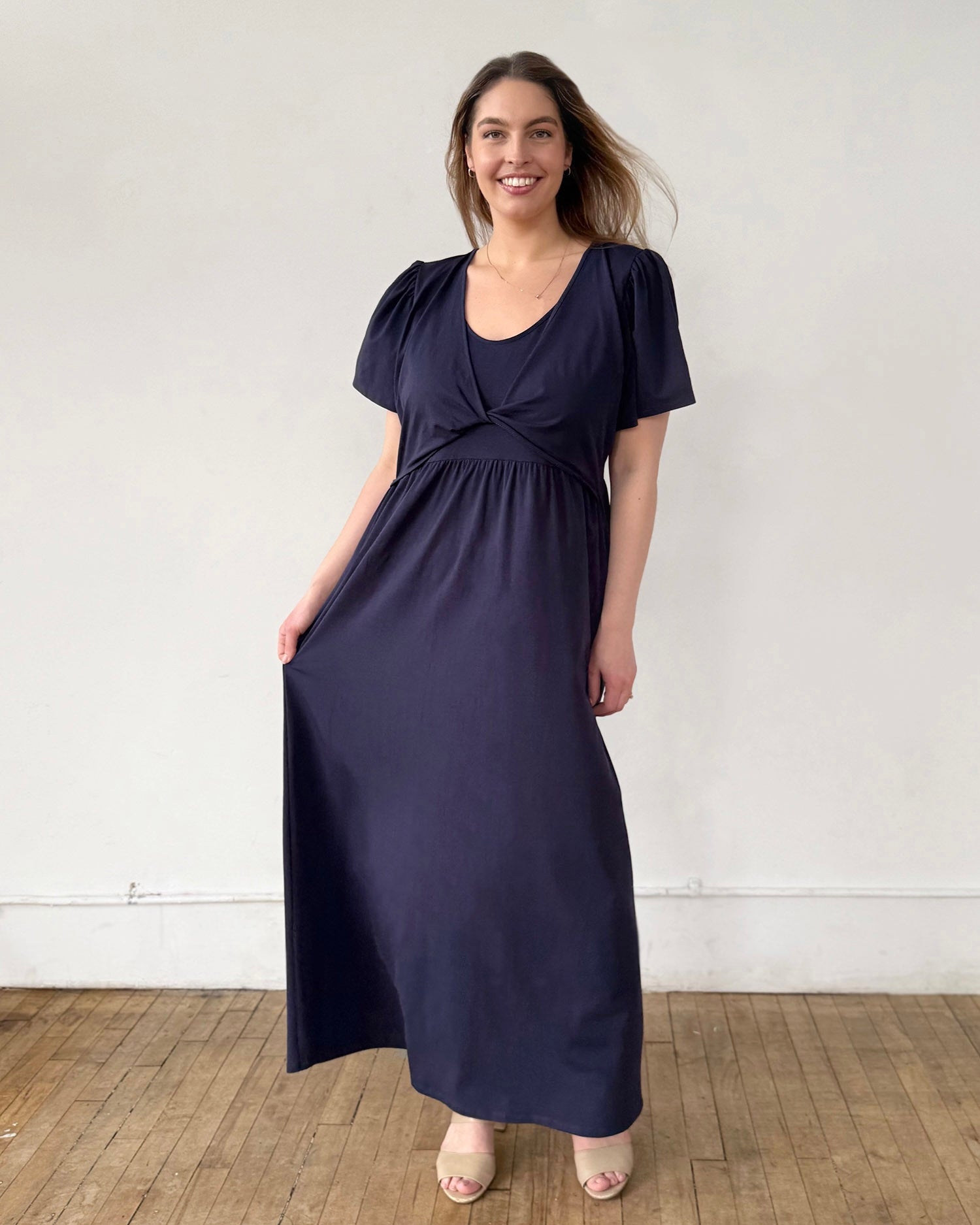 MONICA dress in Navy – Elegantees