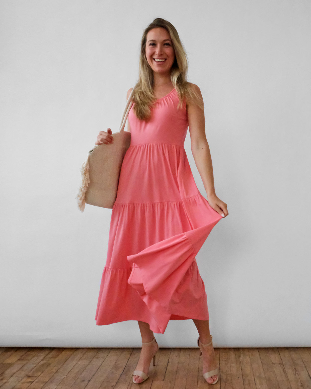 CAROLINA dress Pink Lipstick – Elegantees