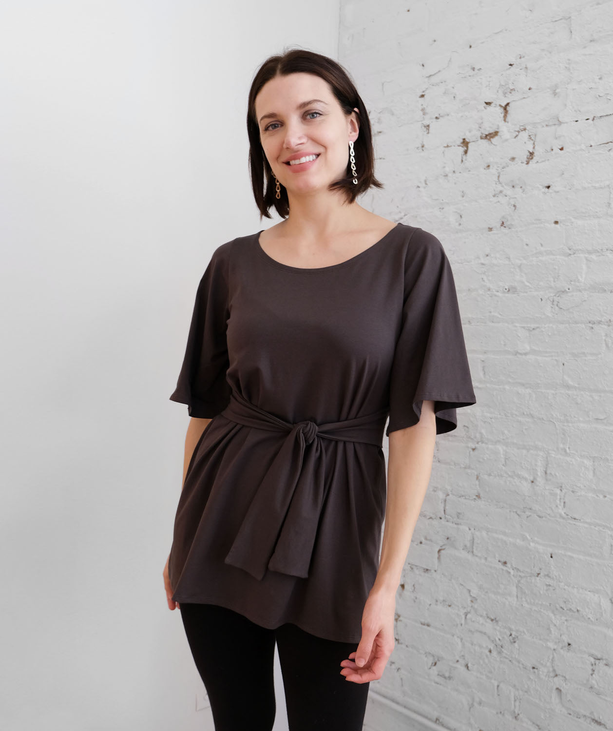 KAILANI tunic in Charcoal – Elegantees