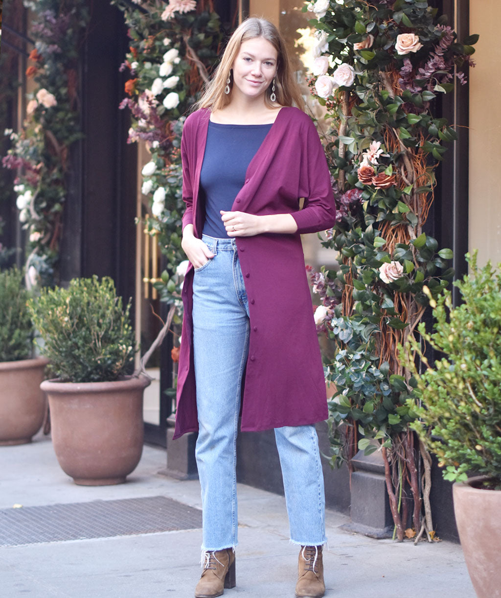 The MOLLY multi-wear design in Deep Currant – Elegantees