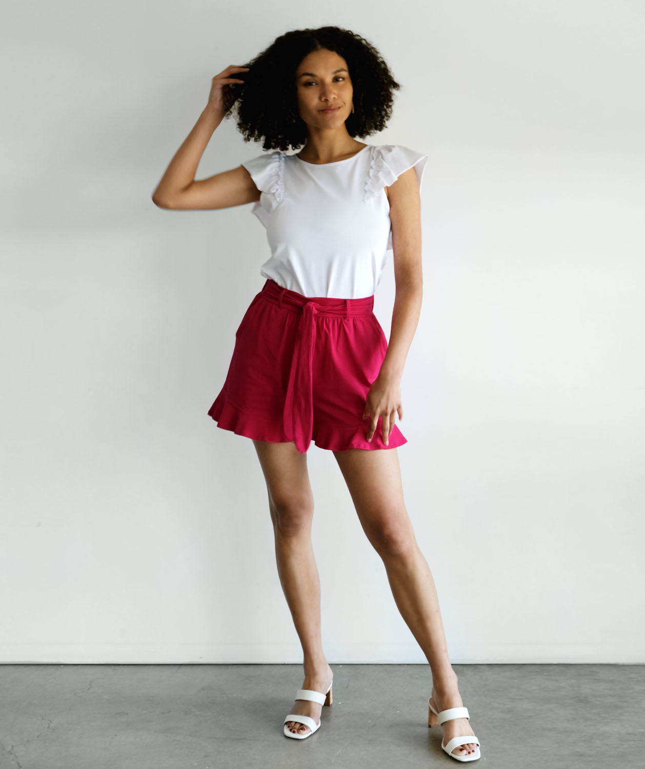 PHOEBE shorts in Dark Berry – Elegantees